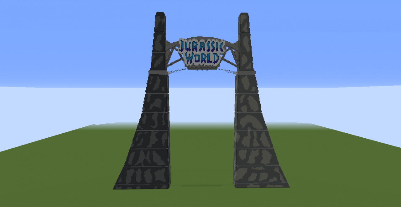 Jurassic World Giant gate Minecraft Map