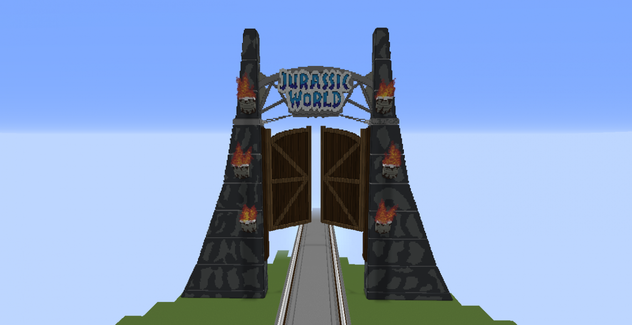 Jurassic World Giant gate Minecraft Map