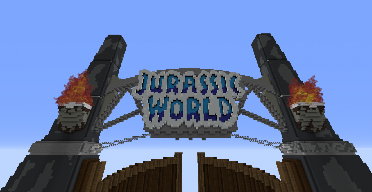 Jurassic World Giant gate Minecraft Map