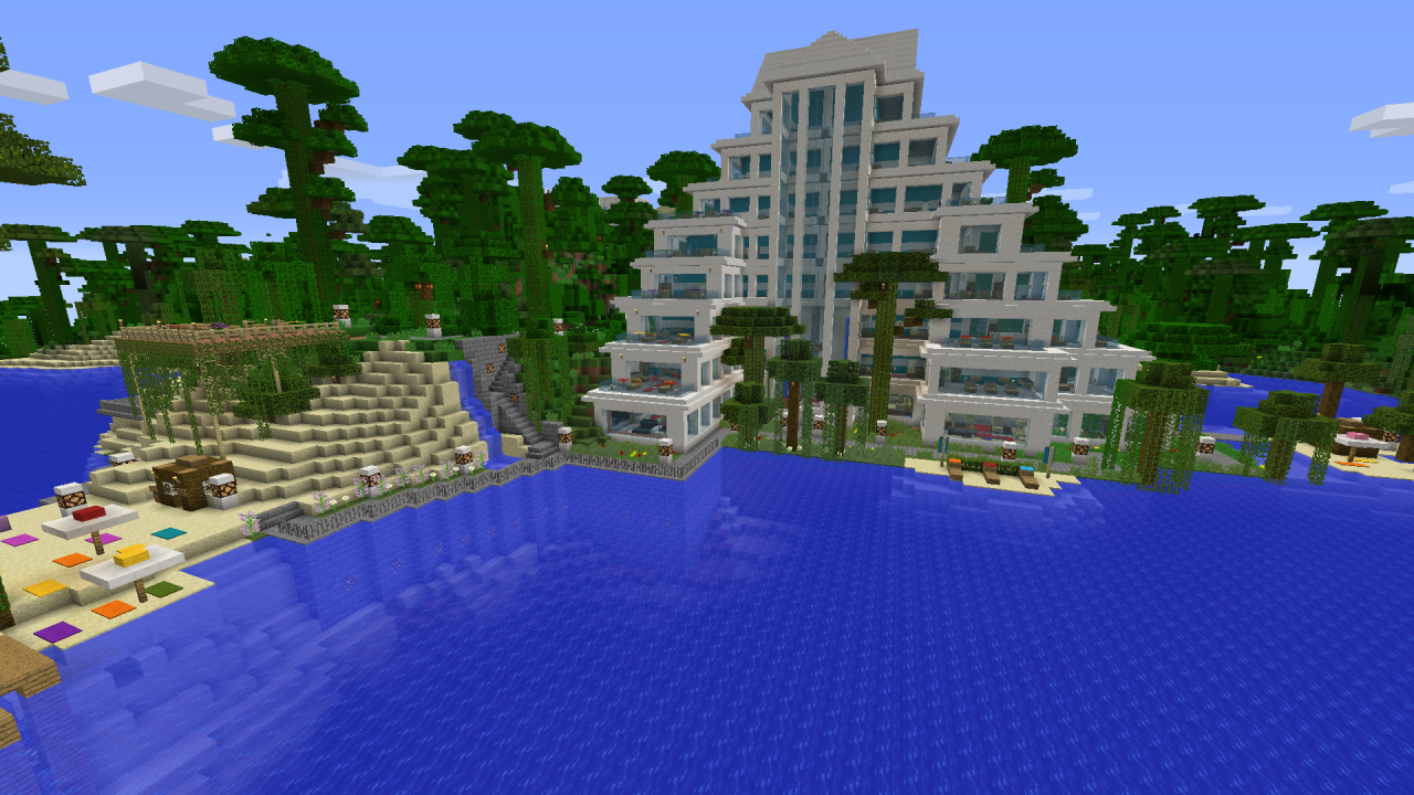 Palm tree hotel Minecraft Map