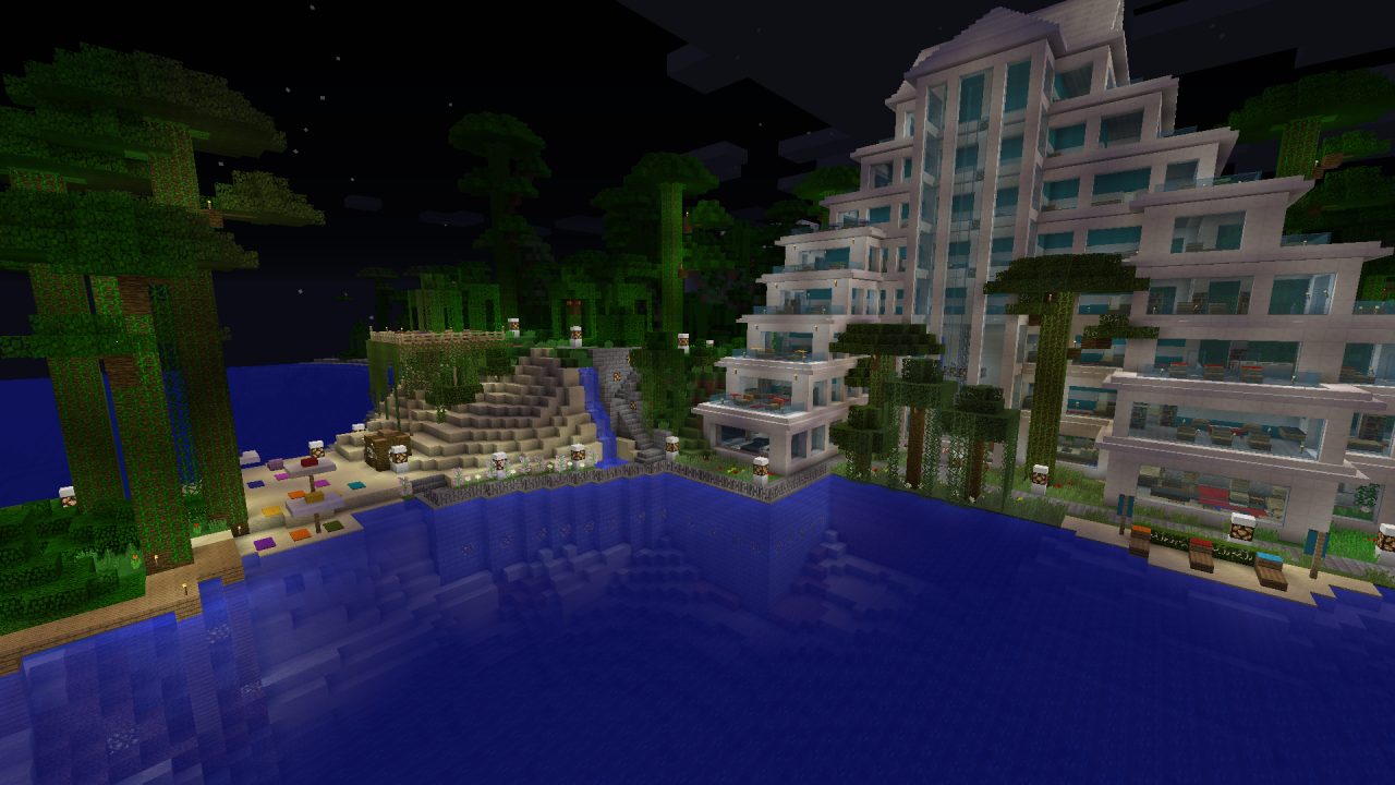 Palm tree hotel Minecraft Map