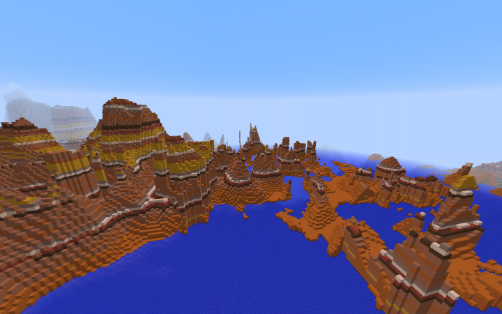 Mesa Mountains Preset Minecraft Map