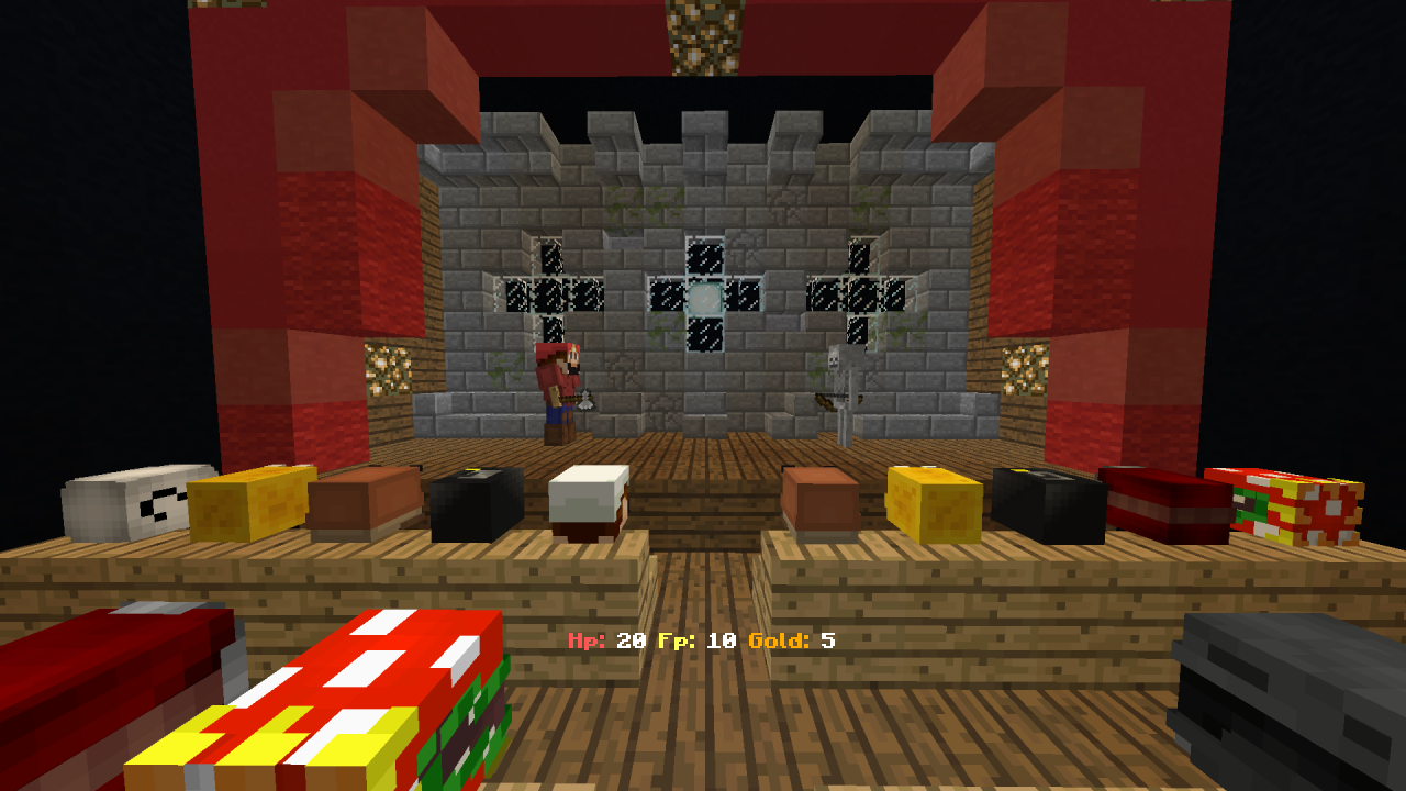 Paper Mario turn based battle system 1.12 Minecraft Map