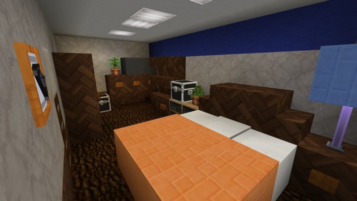 Large Orange Suburban House Minecraft Map