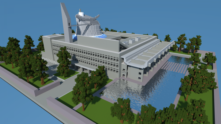 palace of assembly by Le corbusier - (chandigarh india) Minecraft Map