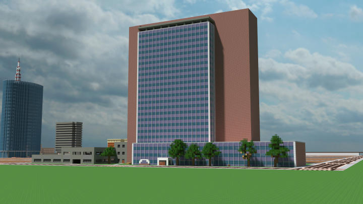 Mid-Century Skyscraper (exterior): The Fairmont Project Minecraft Map