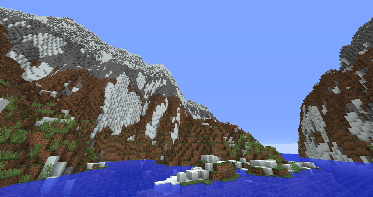 Mountains with snow Minecraft Map
