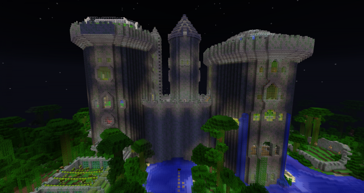 Xaiviay's Jungle Castle--Completed 3 Towers!!! Minecraft Map