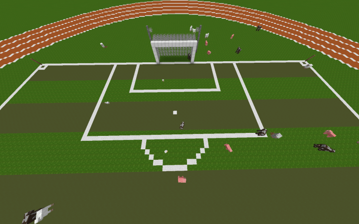 A Football(Soccer) Field With Running Track. Minecraft Map