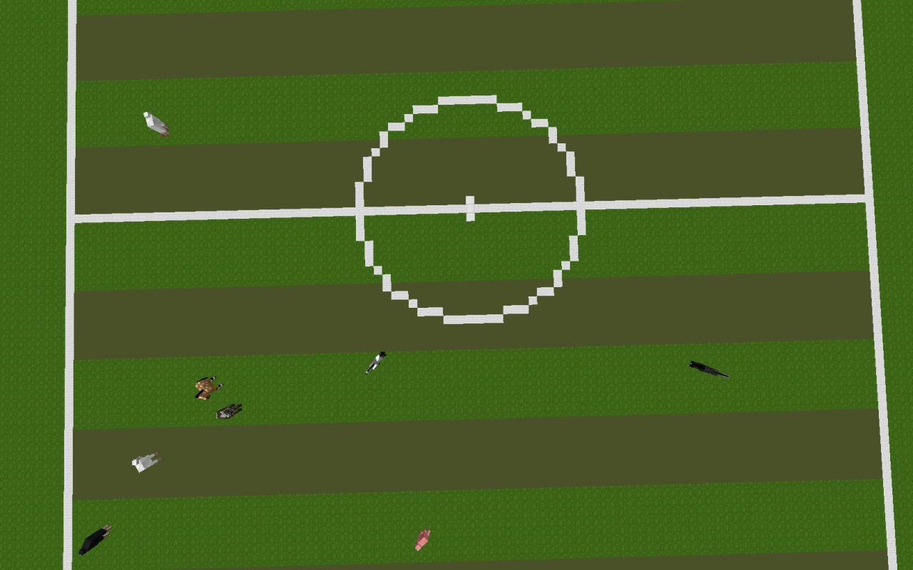 A Football(Soccer) Field With Running Track. Minecraft Map