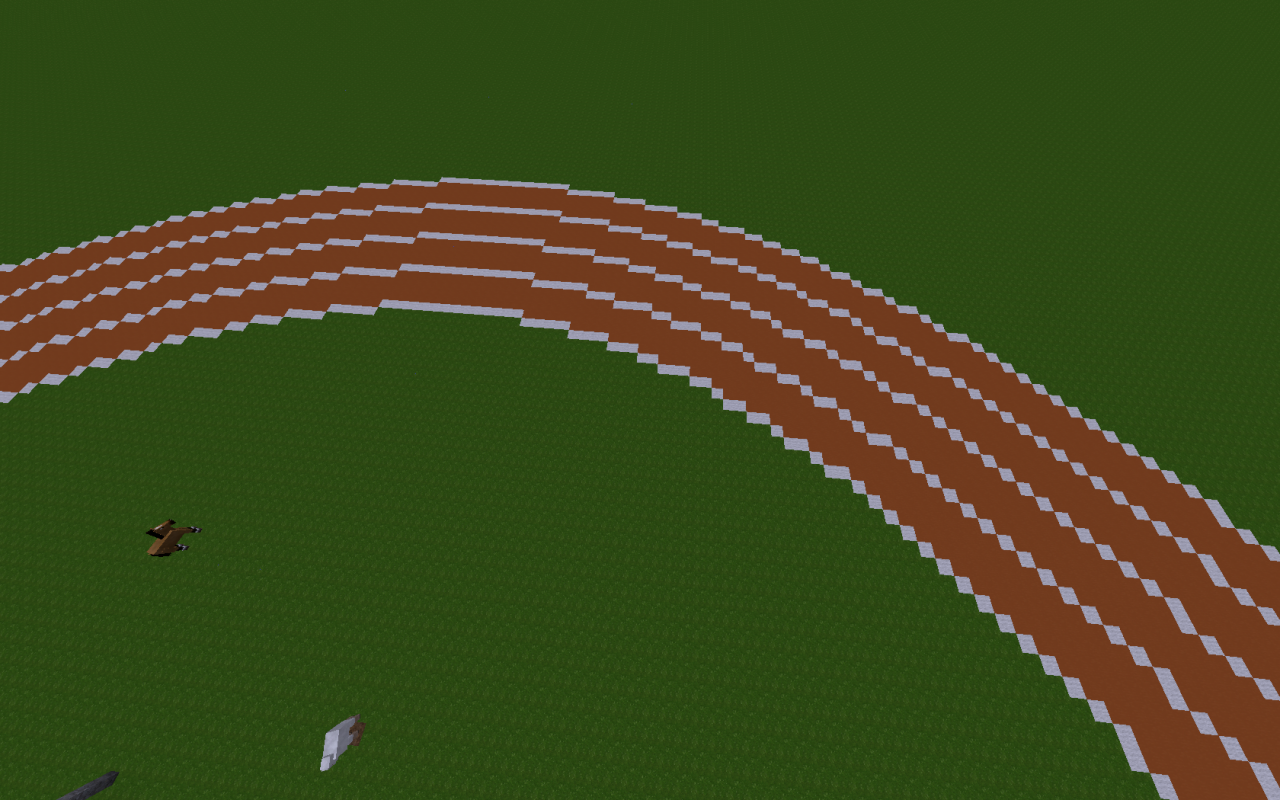 A Football(Soccer) Field With Running Track. Minecraft Map