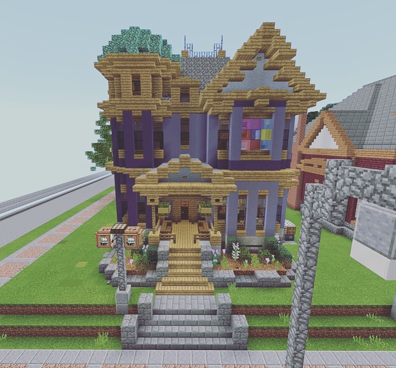 Purple Victorian House Minecraft Map