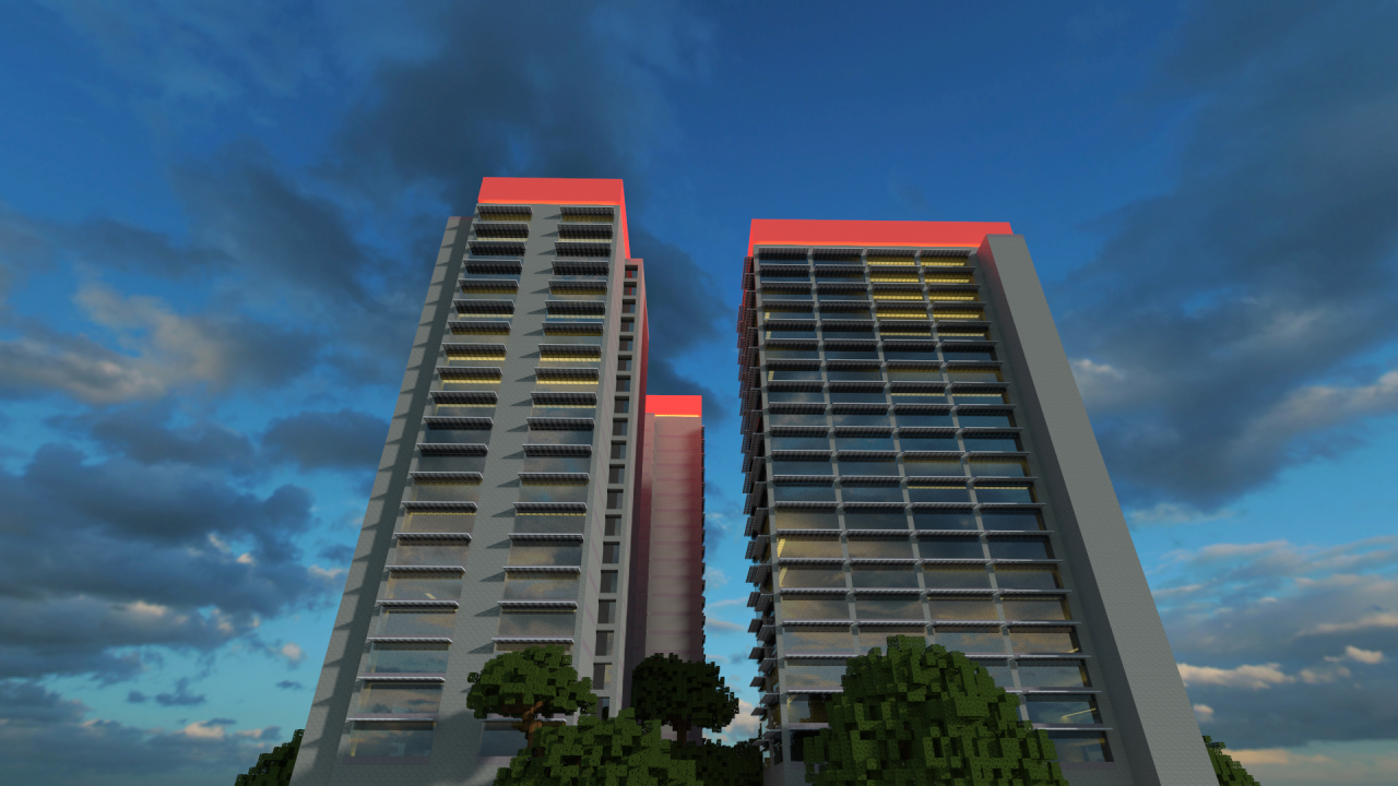 Red roof building Minecraft Map