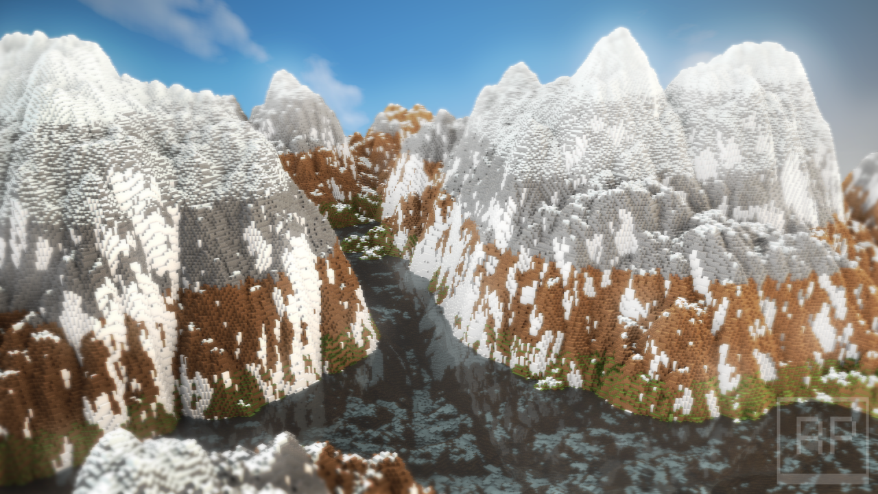 Mountains with snow Minecraft Map