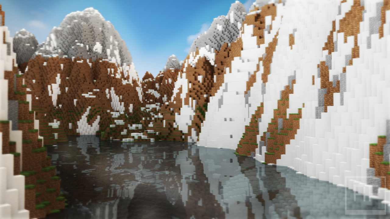 Mountains with snow Minecraft Map