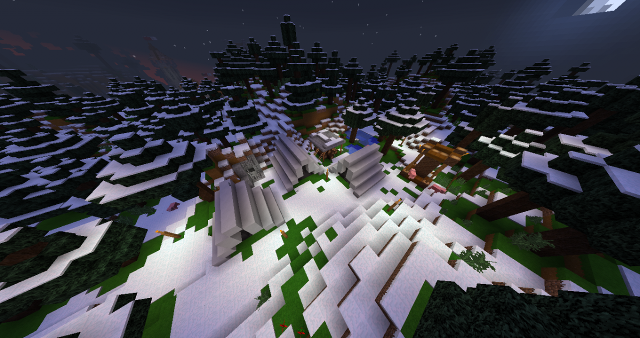 Small Winter Village Minecraft Map