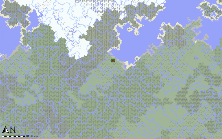 you will find a lot of stuff outside that spawn Square Minecraft Map