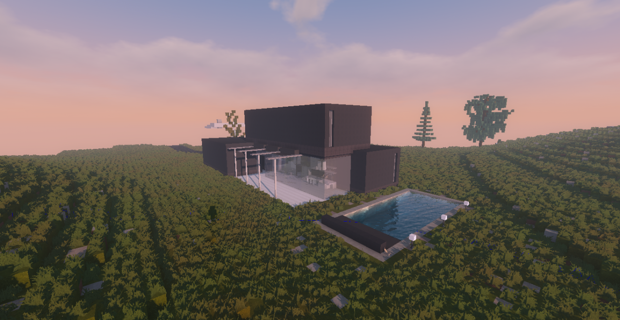 Minimalist Black House Minecraft Map