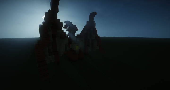 Second shematic of a phoenix statue Minecraft Map