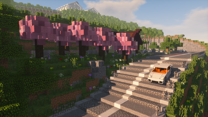 Japanese Mountain Road Project [Stage 1] Minecraft Map