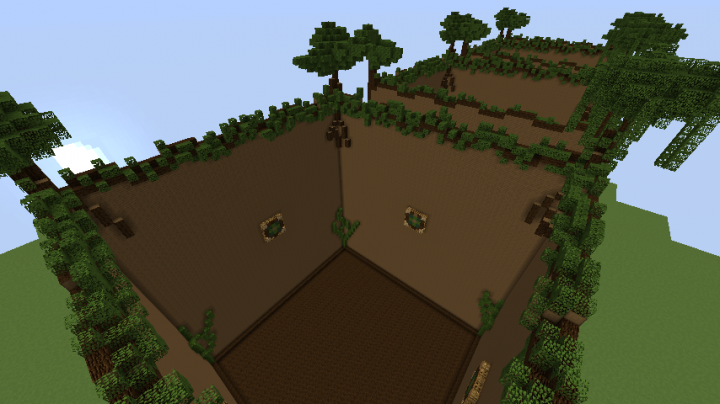 Structure of Build Battle Nature Theme Minecraft Map