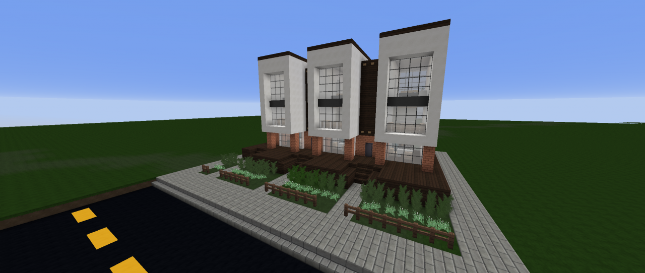 Modern Row Apartment 2 + Schematic Download Minecraft Map