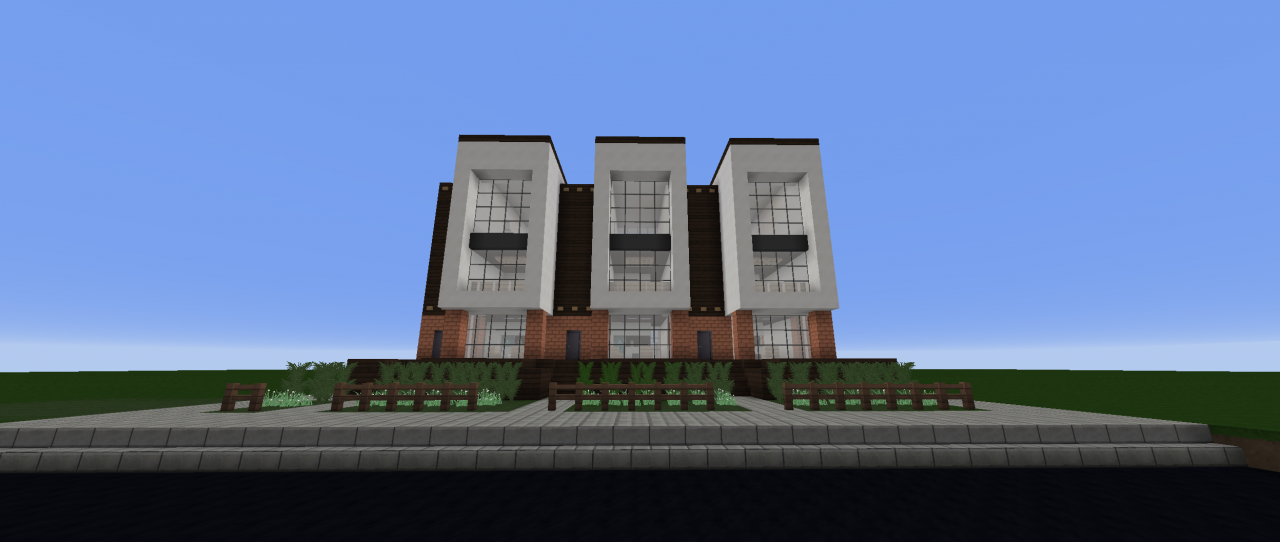 Modern Row Apartment 2 + Schematic Download Minecraft Map