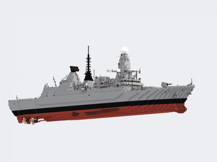 Type 45 Daring class Destroyer Minecraft Map