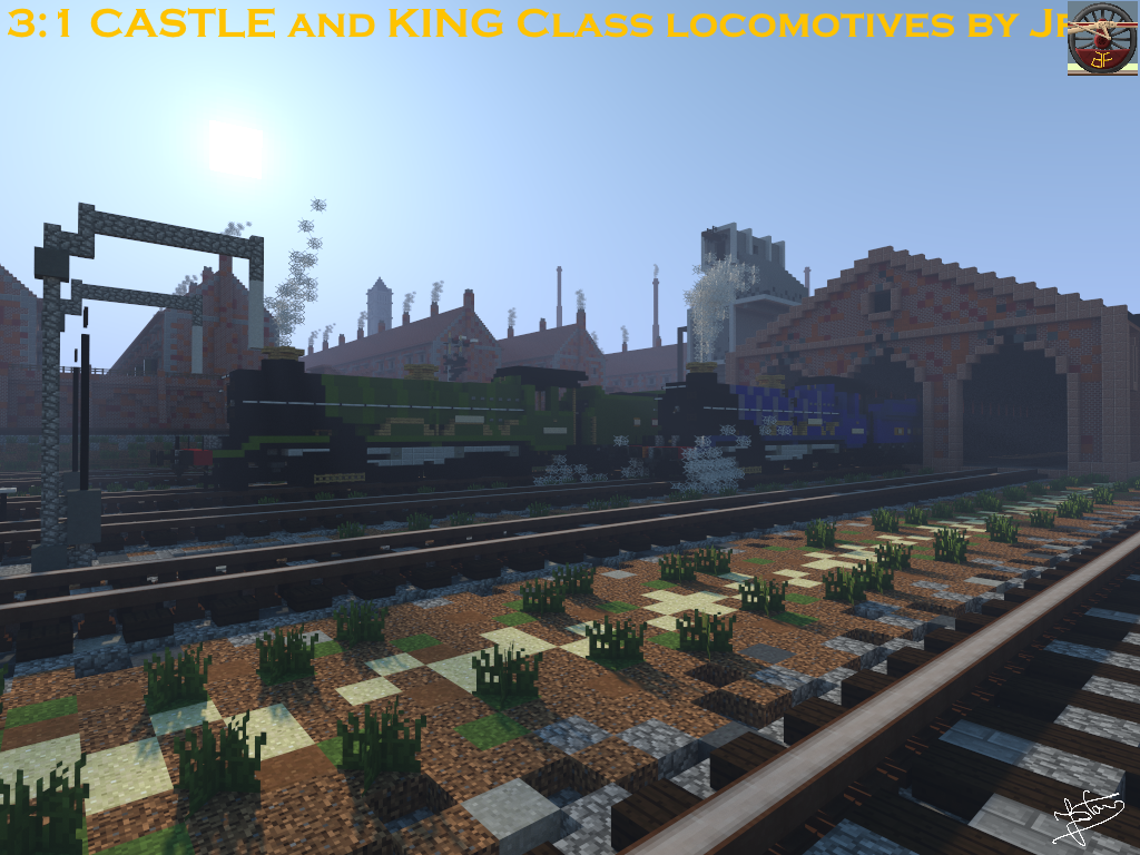 3:1 GWR 4073 and 6000 Class Steam Locomotives Minecraft Map