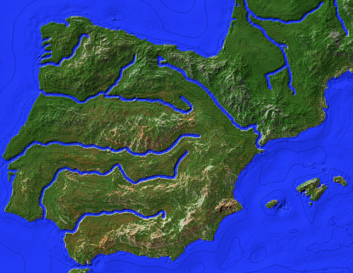 Europe By Green0live (7424 x 8064) Minecraft Map