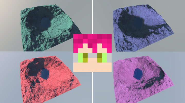 Crater 01- Custom map 600x600 Minecraft Map