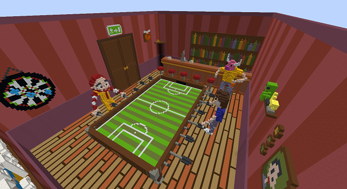 Blockball map - stadium table soccer football Minecraft Map