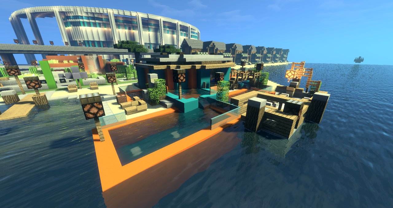 Beach Villa In Blockton City! Minecraft Map