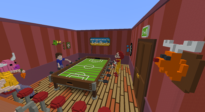 Blockball map - stadium table soccer football Minecraft Map