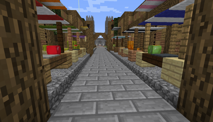 Medieval Style Marketplace & Castle Build ~ Perfect for a Marketplace ...