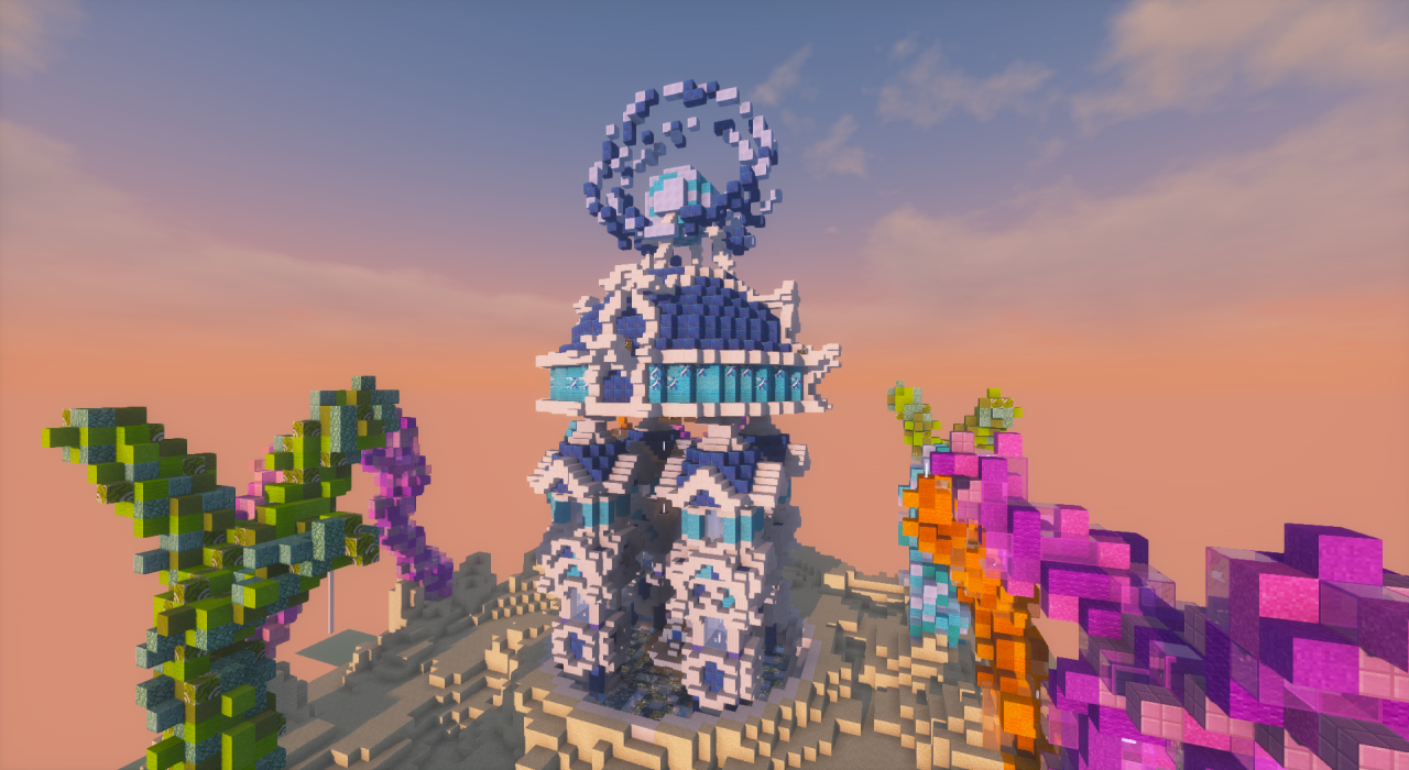 Temple in the Ocean Minecraft Map