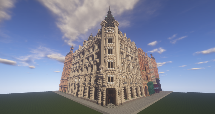 classic european city block +download(mods required) Minecraft Map