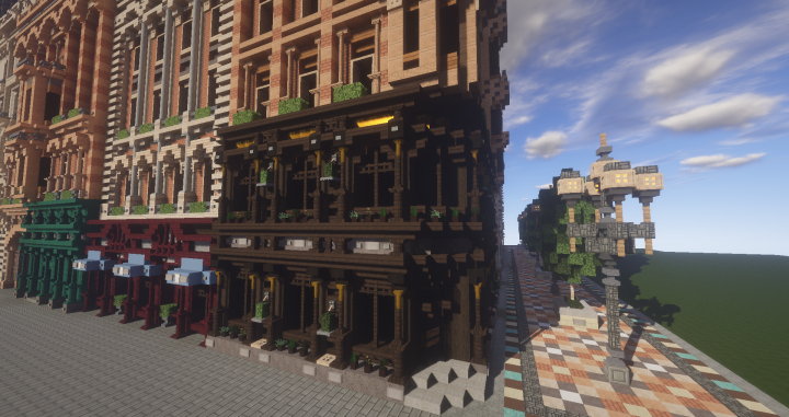 classic european city block +download(mods required) Minecraft Map