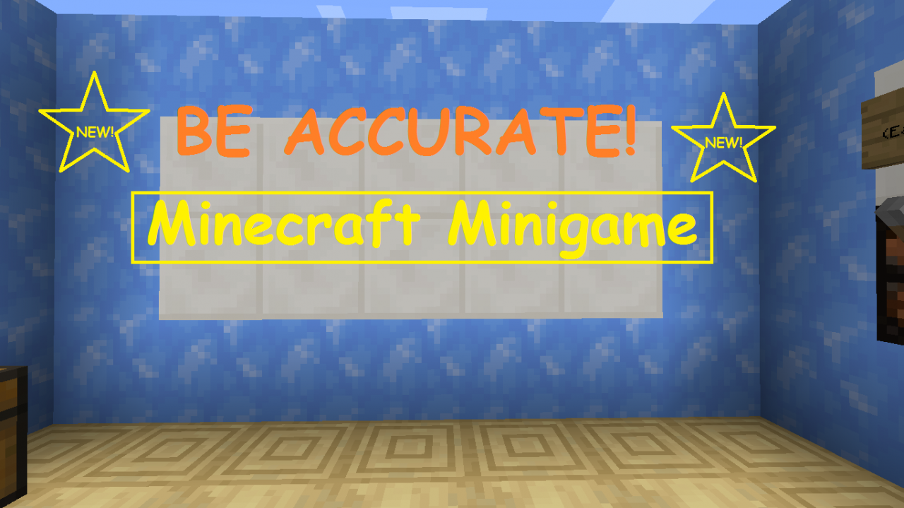 Be Accurate! Minecraft Minigame Minecraft Map