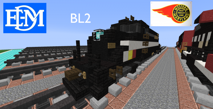 (1.5:1 Scale) EMD BL2 in Western Maryland (WM) paint scheme Minecraft Map
