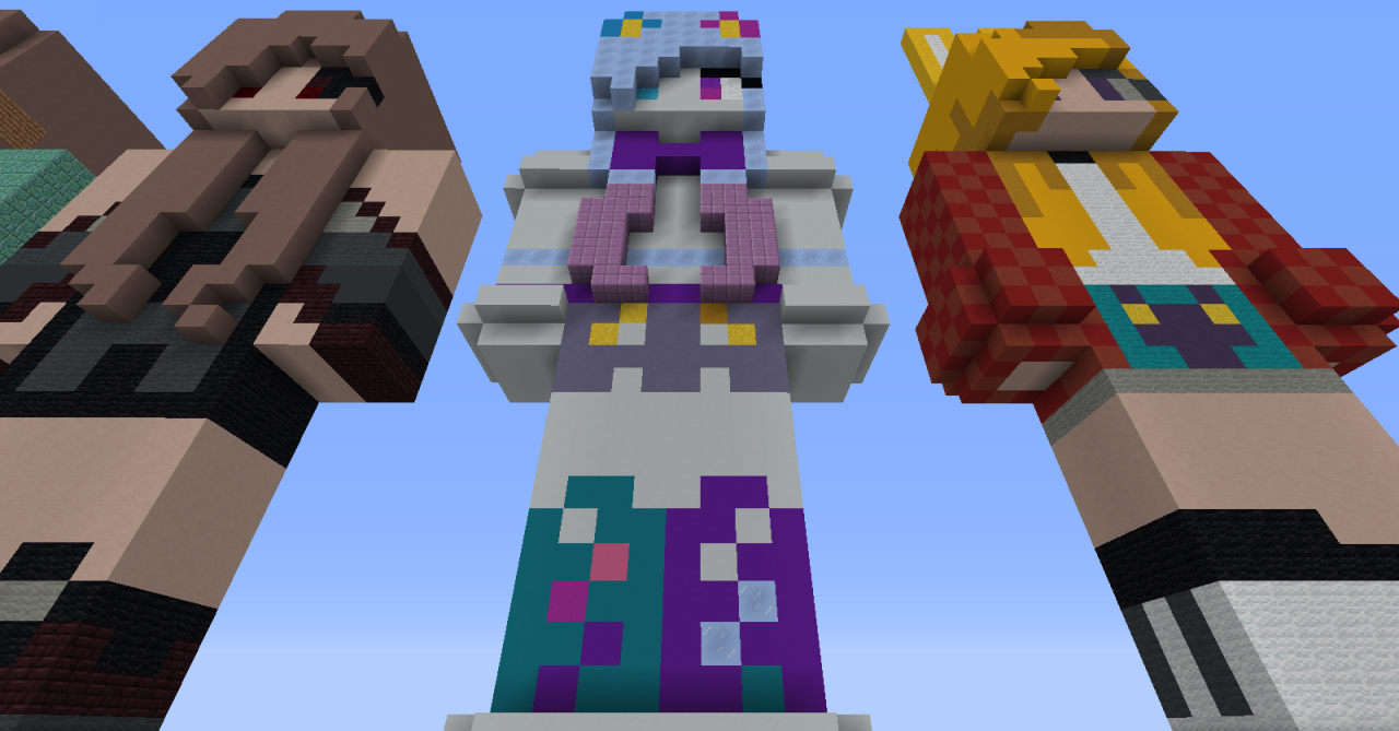 Player SKin Statues Minecraft Map