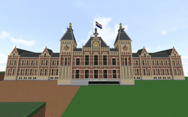Amsterdam Centraal Station building Minecraft Map