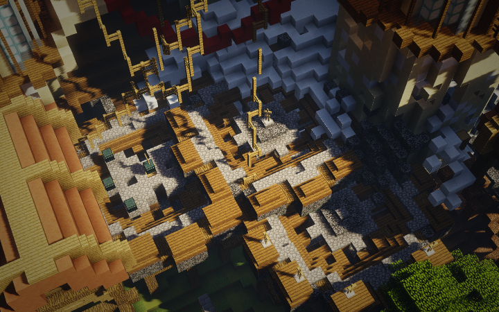 150 x 150 Skyblock Spawn + Warps Minecraft Map