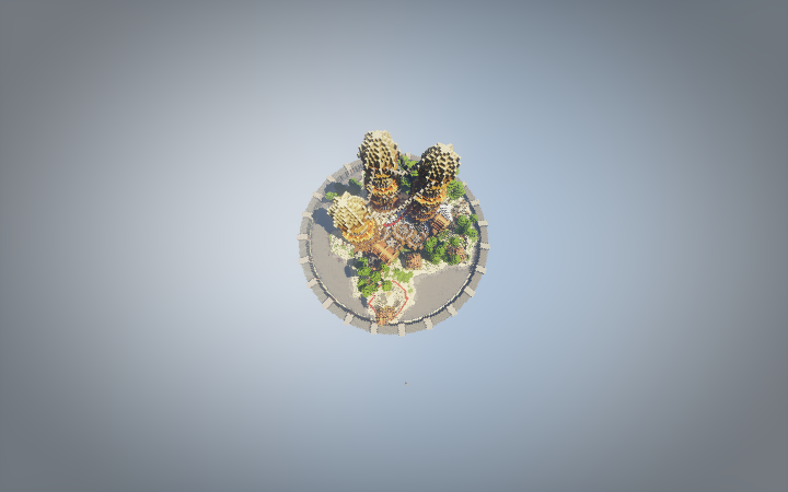 150 x 150 Skyblock Spawn + Warps Minecraft Map