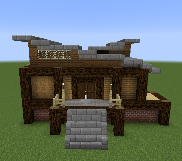 Slanted Roofed House Minecraft Map