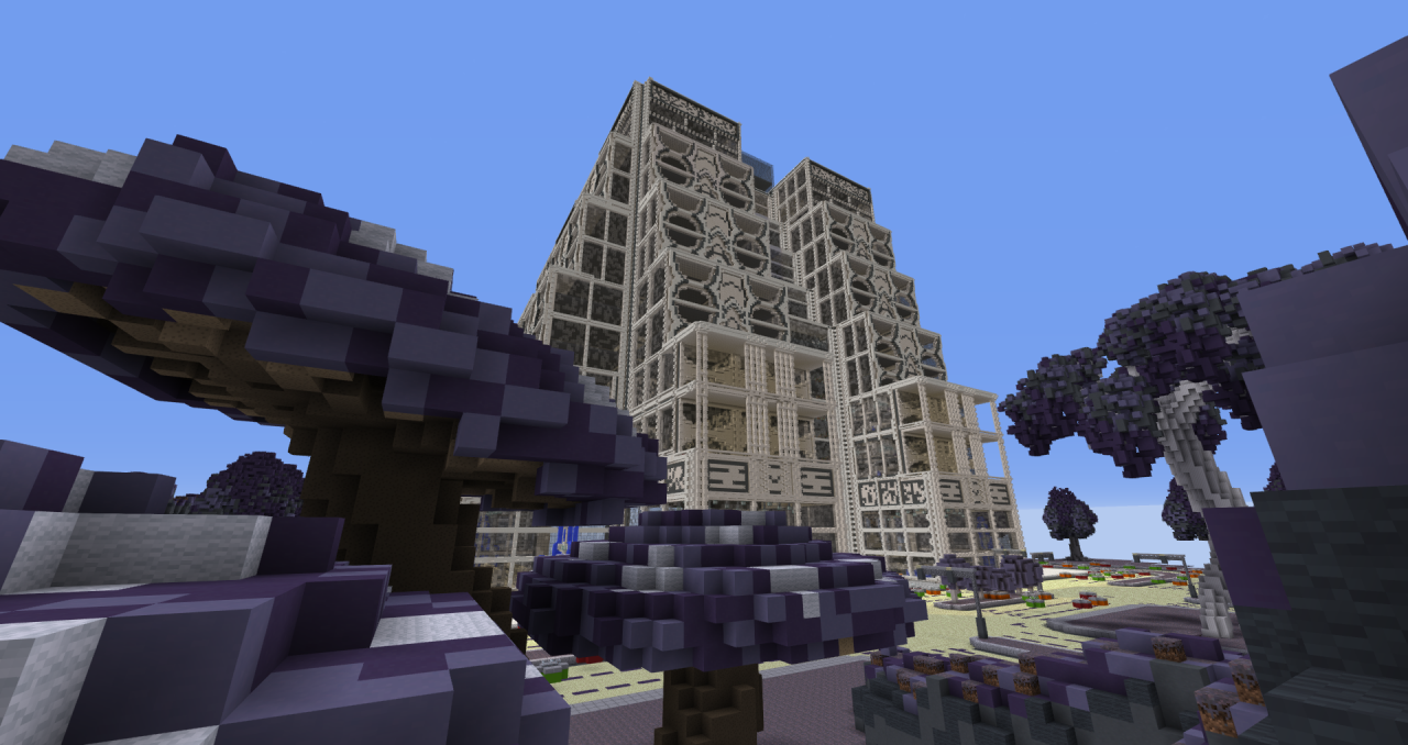 The Skyscraper of Ríkeënblákflä (Alien Planet) Minecraft Map