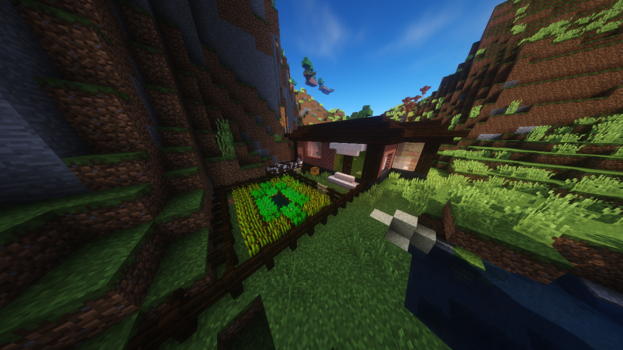 A small house with a lake Minecraft Map