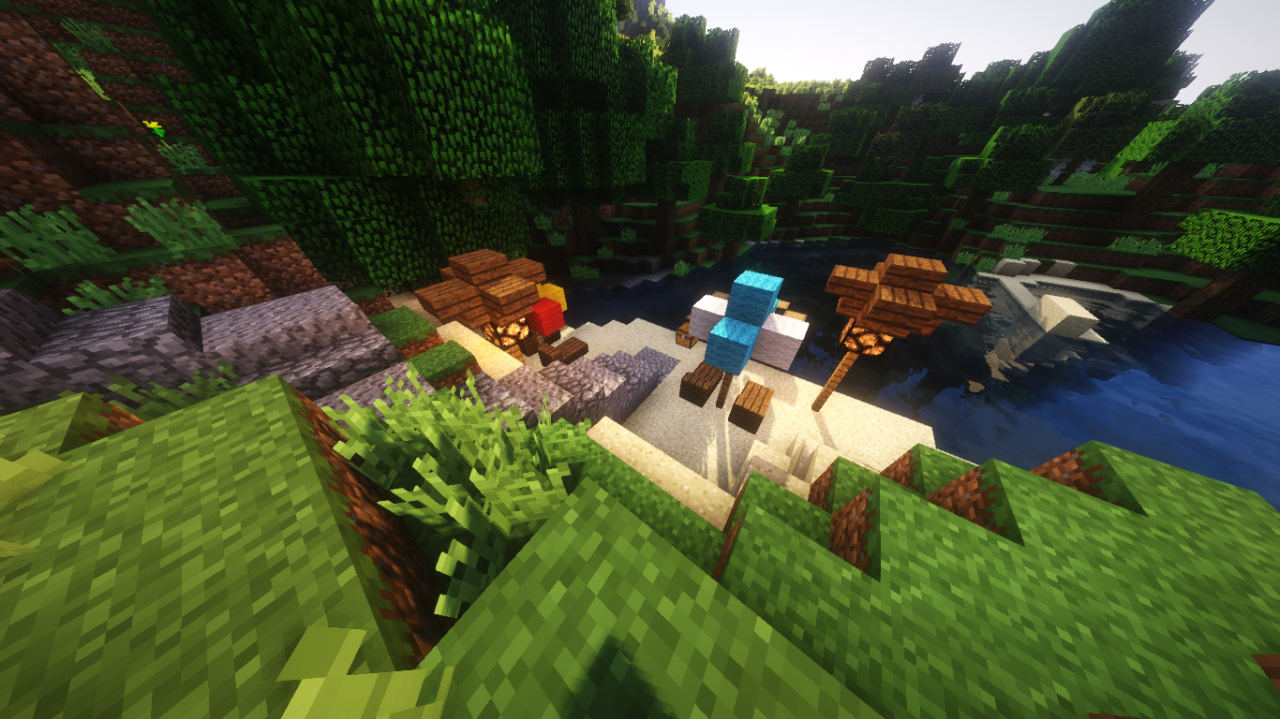 A small house with a lake Minecraft Map