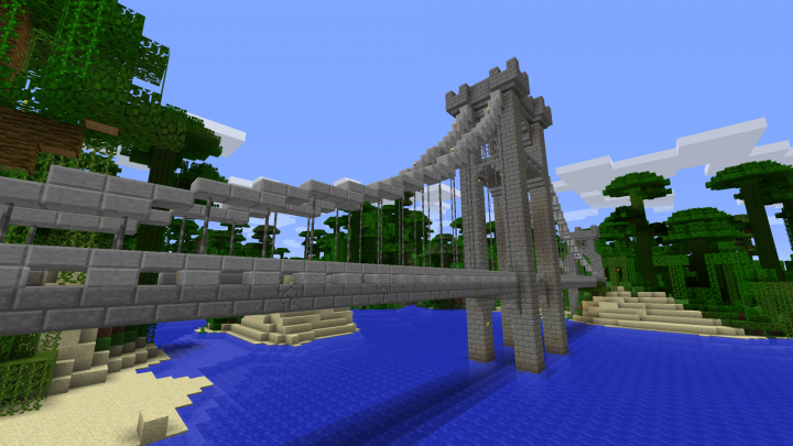 Suspension bridge on the beach Minecraft Map
