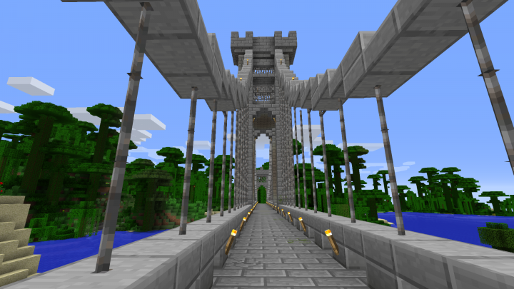 Suspension bridge on the beach Minecraft Map